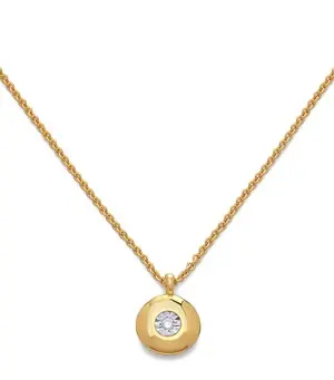 Monica Vinader Vermeil And Diamond April Birthstone Necklace - Gold