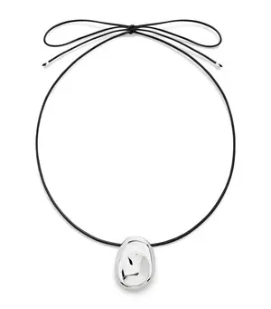 Monica Vinader Sterling Aria Oval Pendant Necklace - Silver