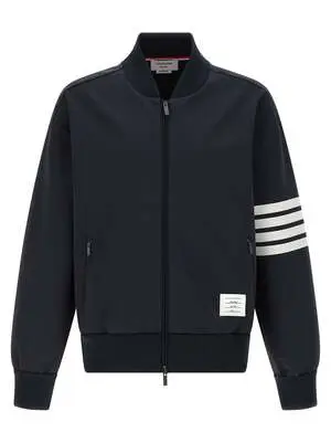 Thom Browne Tech Viscose Bomber Jacket - Blue
