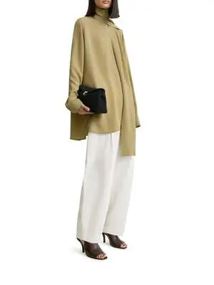 TOTEME Draped Scarf Blouse - Multicolor