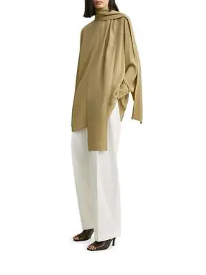TOTEME Draped Scarf Blouse - Multicolor
