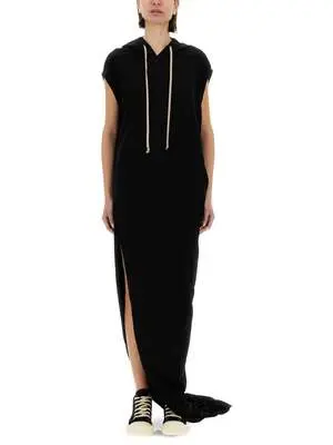 Rick Owens Long Hooded Dress - Black