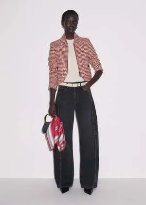 ME+EM Statement Weave Cropped Jacket