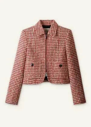 ME+EM Statement Weave Cropped Jacket