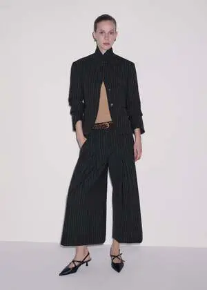 ME+EM Pinstripe Short Intelligently Oversized Blazer