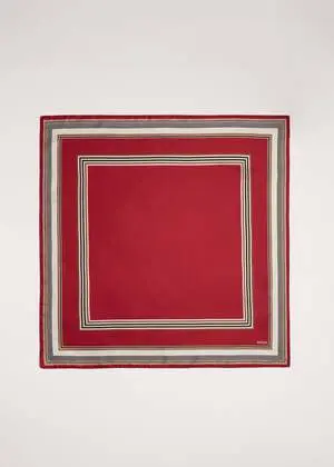 ME+EM Multi Border Scarf - Red Multi
