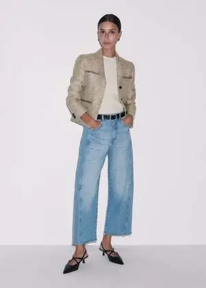 ME+EM Metallic Short Patch Pocket Jacket