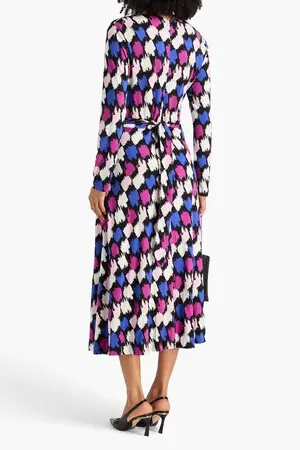 Diane Von Furstenberg Dorothee Printed Lyocell And Woolblend Jersey Midi Dress