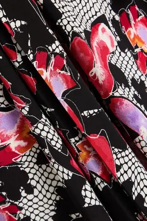 Diane Von Furstenberg Tori Printed Crepe Midi Wrap Dress