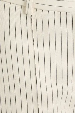 Adam Lippes Deeda Pinstriped Cottonblend Twill Wideleg Pants