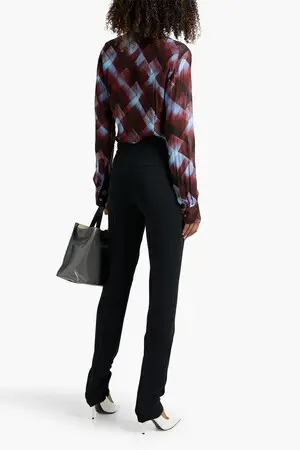 Dries Van Noten Crepe Straightleg Pants