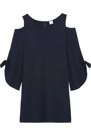 Iris & Ink Amelia Coldshoulder Stretchjersey Dress - Navy