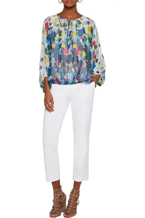 Diane Von Furstenberg Emelia Printed Silkchiffon Blouse