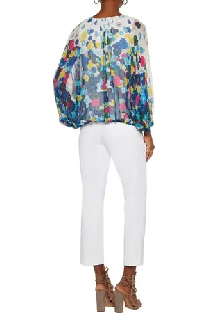 Diane Von Furstenberg Emelia Printed Silkchiffon Blouse