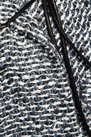 Roland Mouret Belted Frayed Tweed Vest