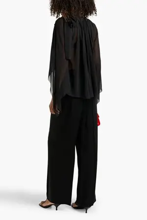 Antonio Berardi Tieneck Silkchiffon Blouse