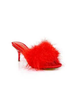 Frederick's Of Hollywood Luxor Feather Mule