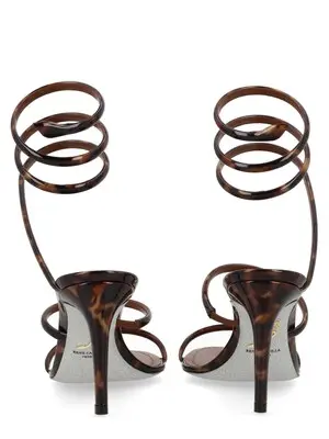Rene Caovilla Cleo" Spiral Sandal With High Heel - Brown