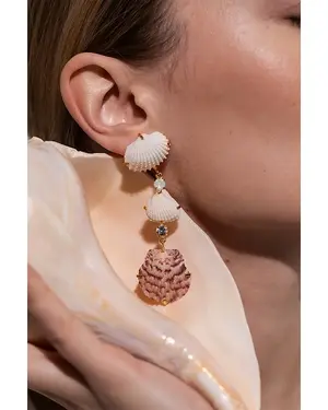 JENNIFER BEHR Derya Shell Statement Earrings - Cala