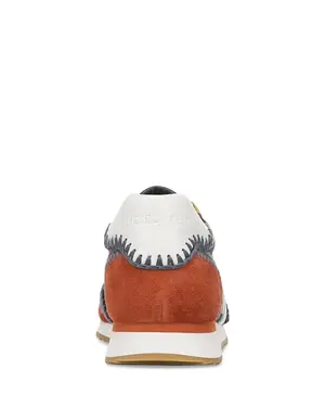 Veronica Beard Penrose Whip Sneakers - Navy/rust