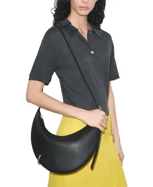 Tory Burch Pierced Embossed Leather Crossbody Bag - Black