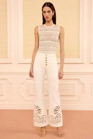 Ulla Johnson Lou Jean With Eyelet Embroidery - Cowrie