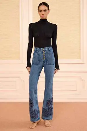 Ulla Johnson The Lou Jean With Eyelet Flare