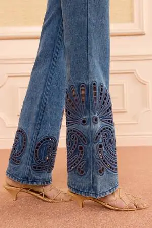 Ulla Johnson The Lou Jean With Eyelet Flare