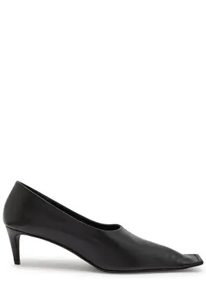 Khaite Marlene 50 Leather Pumps - Black