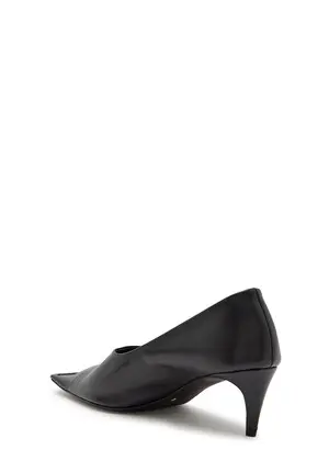 Khaite Marlene 50 Leather Pumps - Black