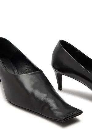 Khaite Marlene 50 Leather Pumps - Black