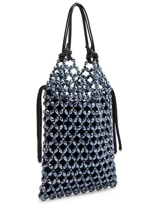 Staud Karla Crystal-beaded Top Handle Bag