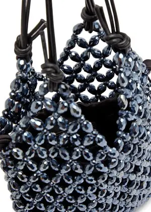 Staud Karla Crystal-beaded Top Handle Bag