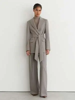 REISS Briony Wool-blend Single-breasted Belted Blazer