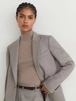 REISS Briony Wool-blend Single-breasted Belted Blazer