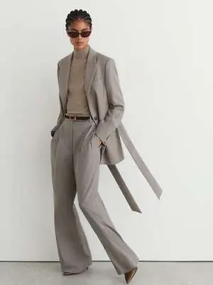 REISS Briony Wool-blend Single-breasted Belted Blazer