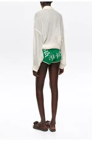 Bimba Y Lola Embroidered Knit Shorts
