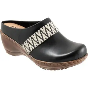 Softwalk Marion Platform Clog - Black