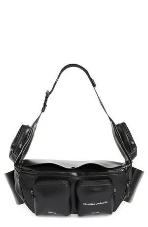 CHRISTIAN LOUBOUTIN Nostalgic Multi Pocket Atl Leather Belt Bag