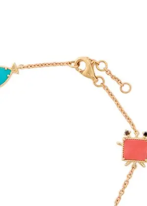 Yvonne Léon 9kt Charm Bracelet With Gemstones