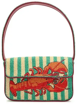 Staud Tommy Beaded Shoulder Bag - Green