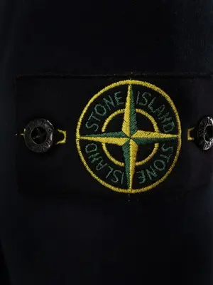 Stone Island Logo Patch Zip-up Hoodie