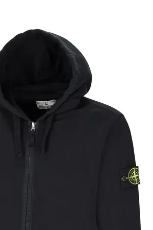 Stone Island Logo Patch Zip-up Hoodie