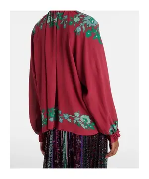 La DoubleJ Cerere Floral Satin Blouse