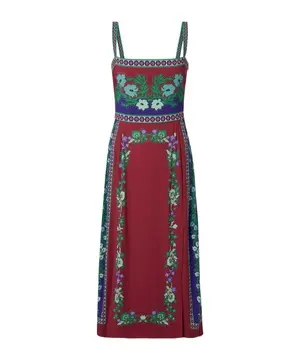 La DoubleJ Buy Me A Martini Floral Midi Dress - Red