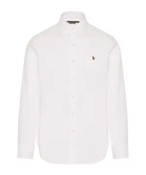 Polo Ralph Lauren Logo-embroidered Long-sleeved Shirt - White