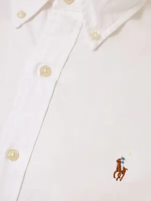 Polo Ralph Lauren Logo-embroidered Long-sleeved Shirt - White