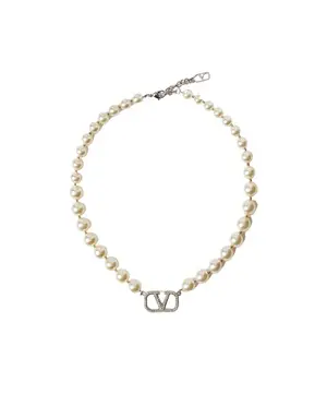 Valentino Garavani Vlogo Signature Embellished Necklace - No