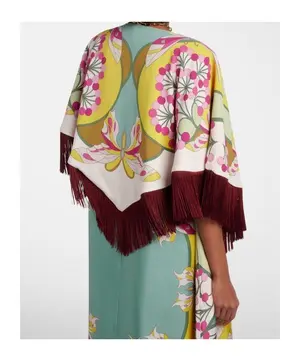 La DoubleJ Florette Placée Reversible Satin Poncho