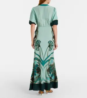 La DoubleJ Marlene Silk Crêpe De Chine Maxi Dress